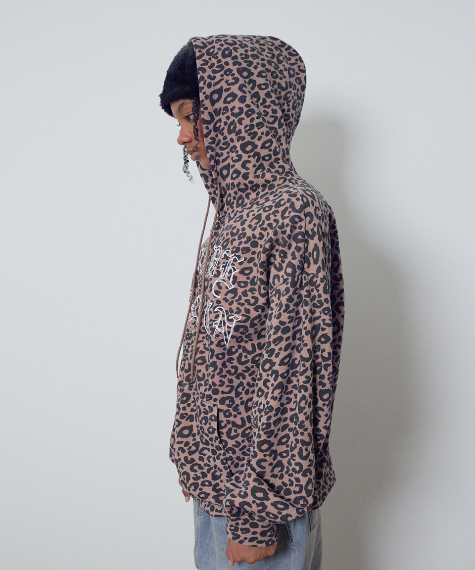 스웨이드 레오파드 후드 집업 레오파드 | Suade | KREAM