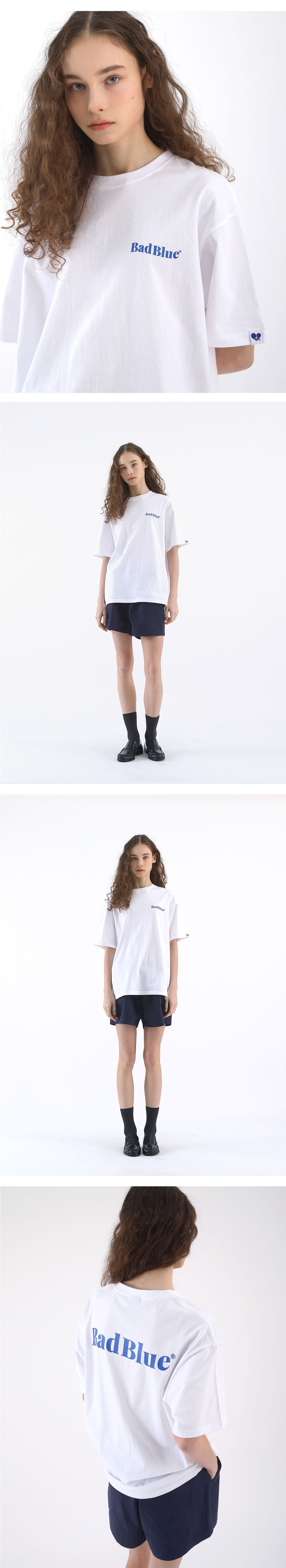배드블루 로고 티 화이트 | BadBlue | KREAM
