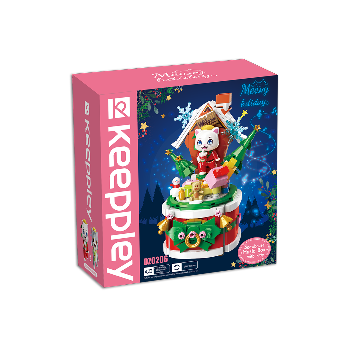 큐만 냥냥 뮤직박스 오르골 블록 | QMAN | KREAM