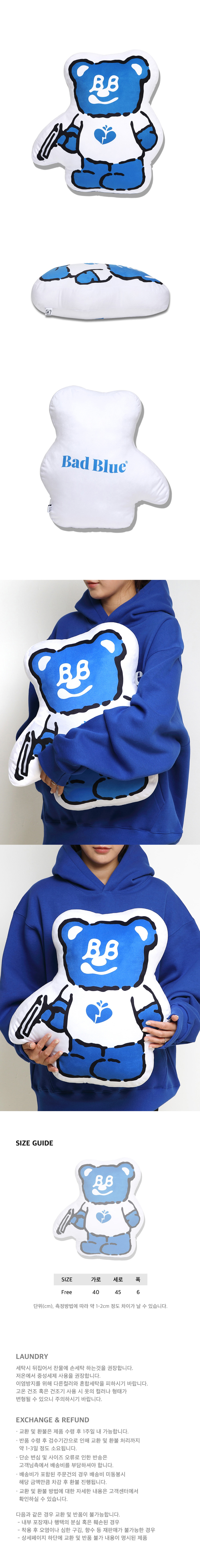 배드블루 베드베어 쿠션 | BadBlue | KREAM