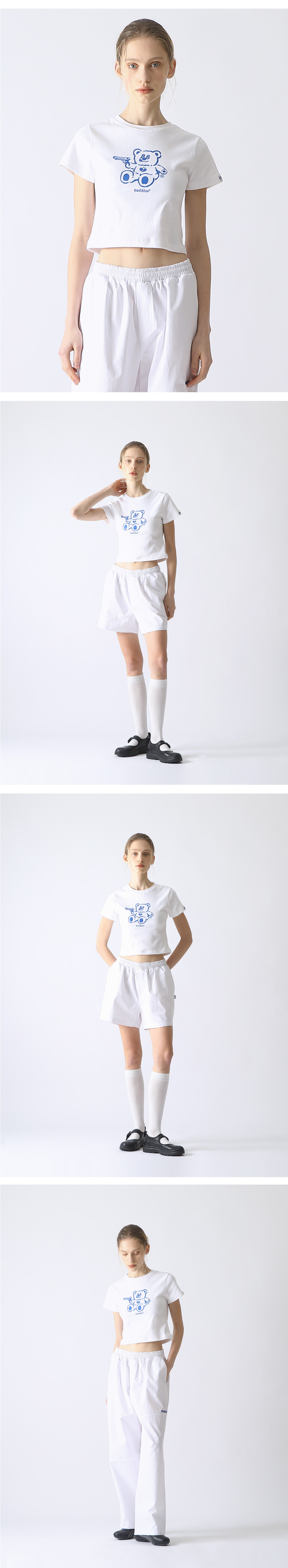 배드블루 베드베어 슬림 티 화이트 | BadBlue | KREAM