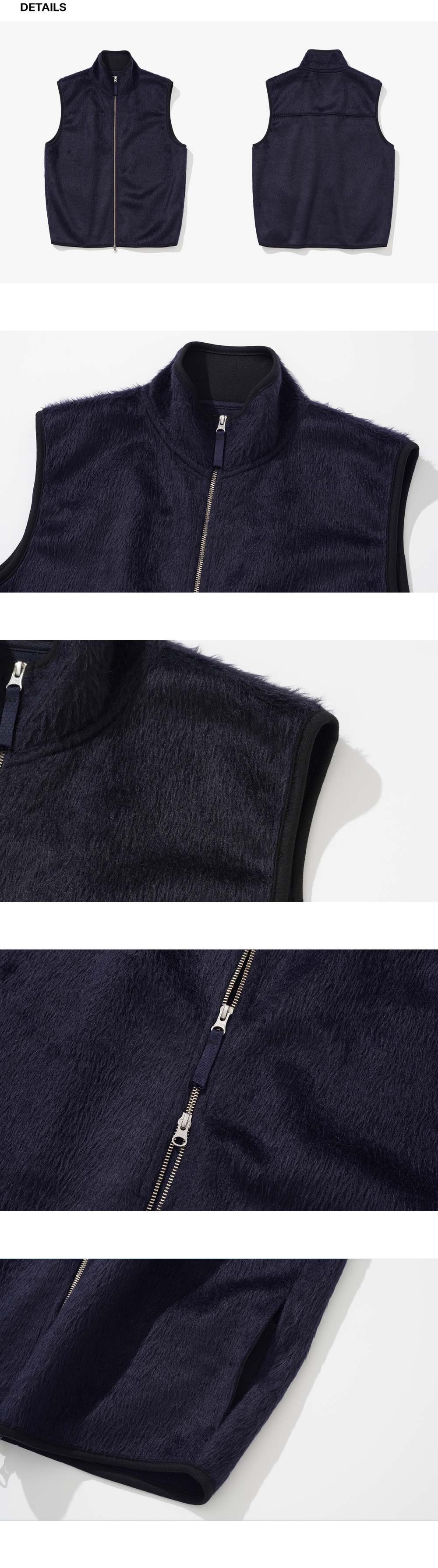 에브리데이 니티드 울 베스트 집업 네이비 | LAB TWELVE | KREAM