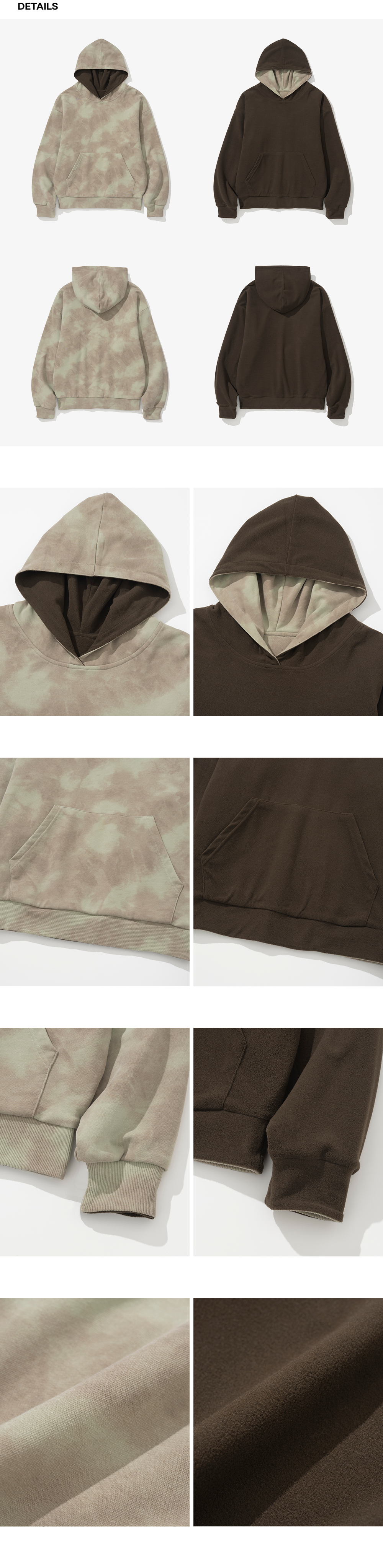 랩트웰브 리버시블 빈티지 플리스 후디 베이지+플리스 브라운 | LAB TWELVE | KREAM