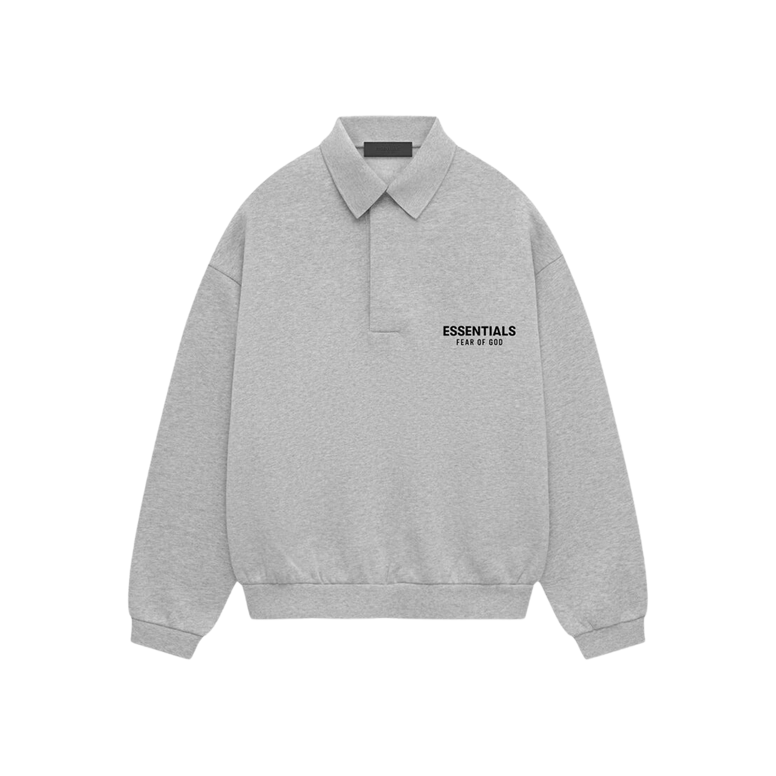 에센셜 플리스 폴로 스웨트셔츠 라이트 헤더 그레이 - 24FW | Essentials | KREAM