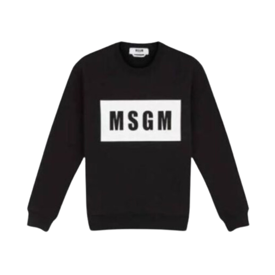 (W) 엠에스지엠 박스 로고 코튼 스웨트셔츠 블랙 | MSGM | KREAM