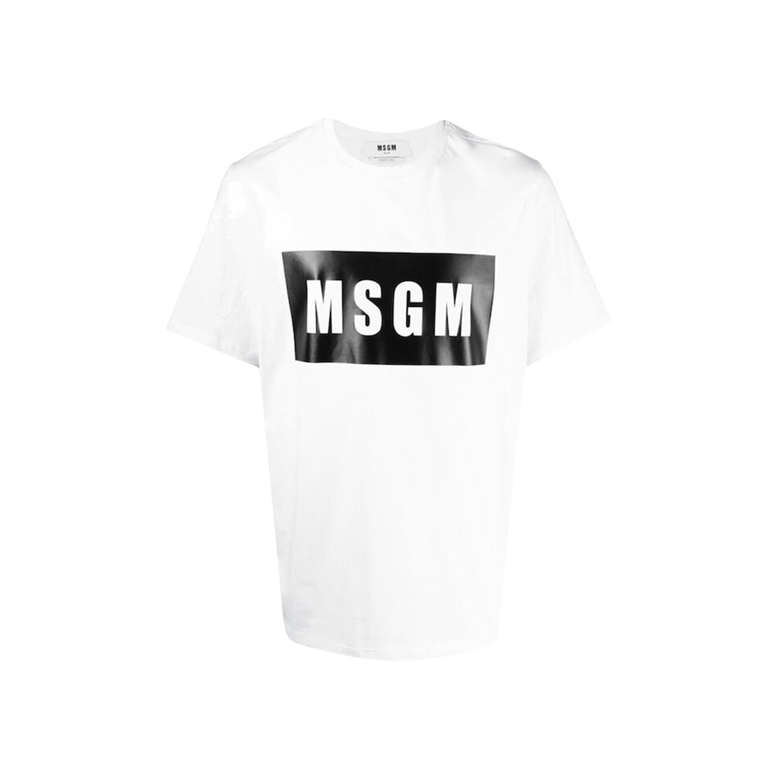 엠에스지엠 박스 로고 코튼 티셔츠 화이트 | MSGM | KREAM
