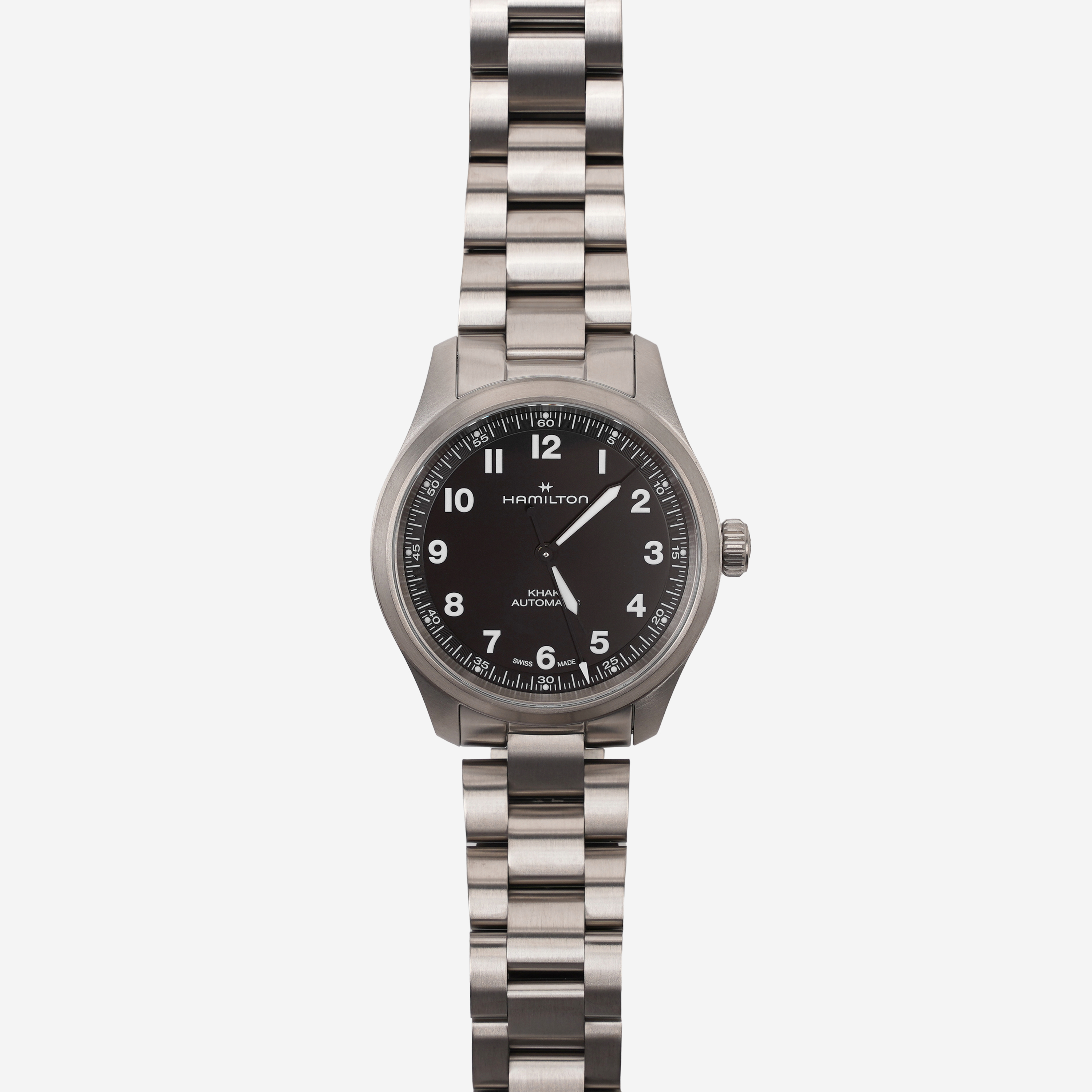 해밀턴 x 엔지니어드 가먼츠 카키 필드 티타늄 오토 36mm 스테인리스 스틸 블랙 | KREAM