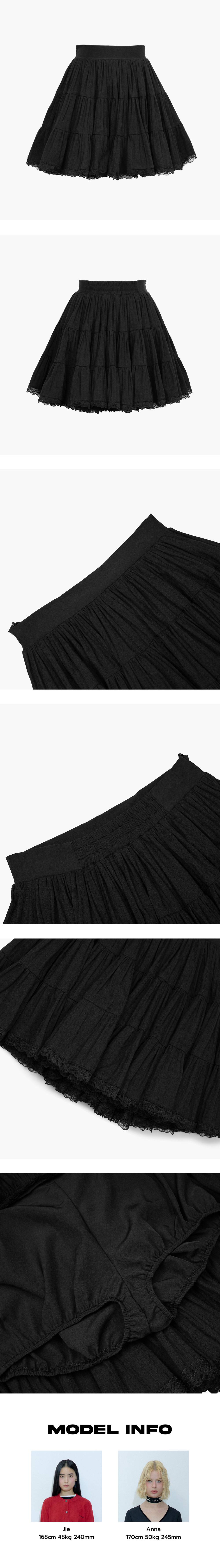 러프넥 폼폼 볼륨 스커트 블랙 | Roughneck | KREAM