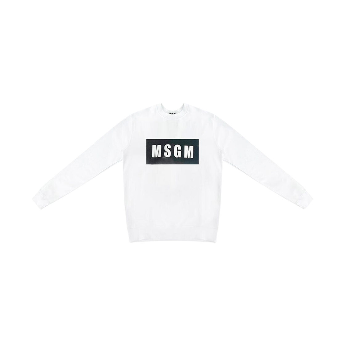 엠에스지엠 박스로고 스웨트셔츠 화이트 | MSGM | KREAM
