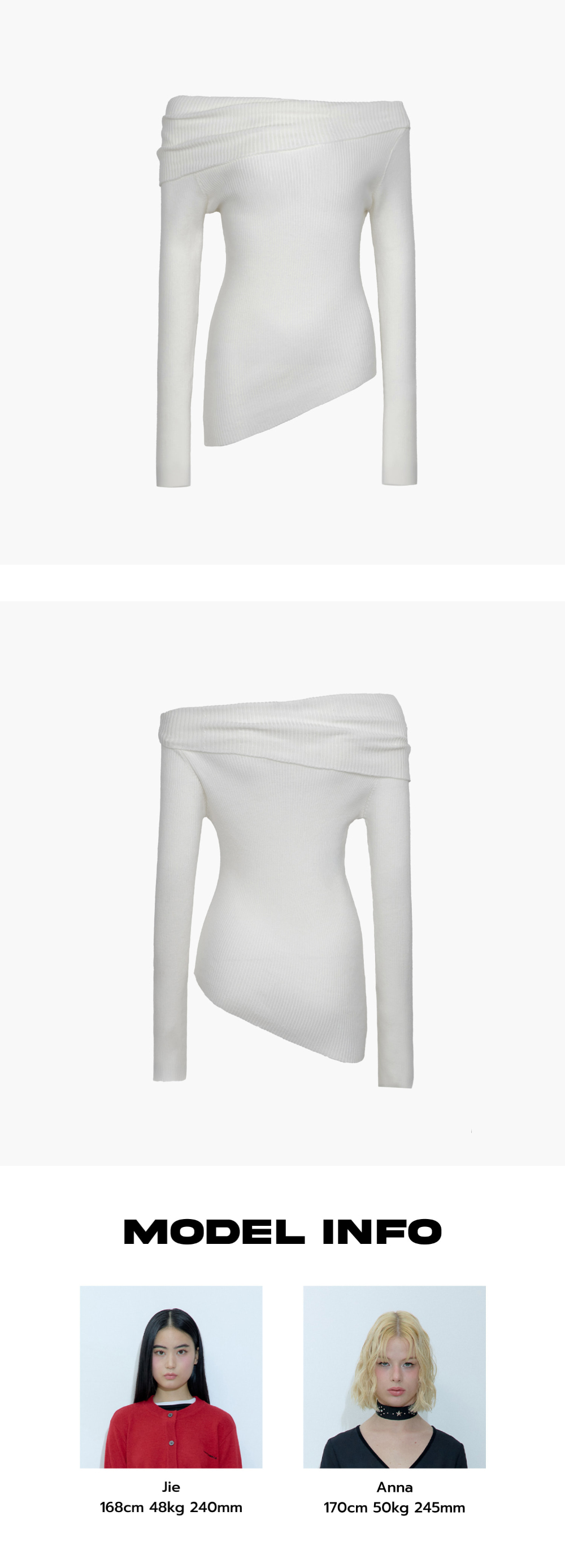 러프넥 라인 시프트 니트 아이보리 | Roughneck | KREAM