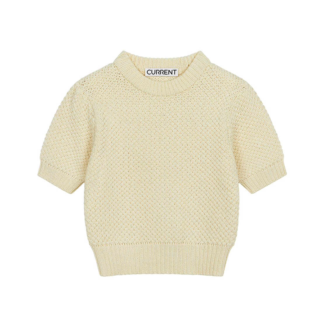 커렌트 하프 퍼프 슬리브 니트 크림 | CURRENT | KREAM