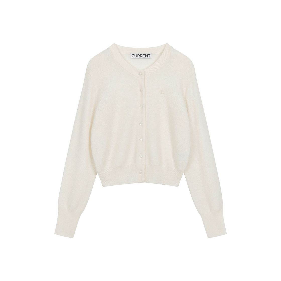 커렌트 울 캐시미어 라운드넥 가디건 크림 | CURRENT | KREAM
