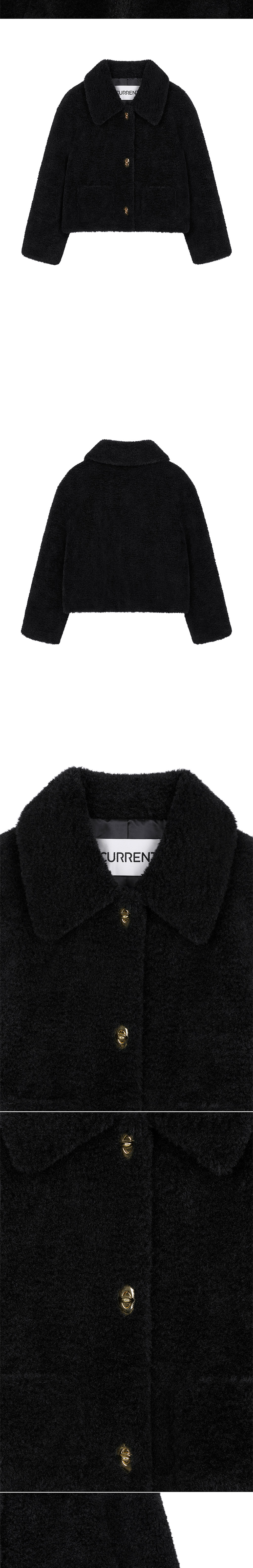 커렌트 페이크 퍼 셋인카라 자켓 블랙 | CURRENT | KREAM