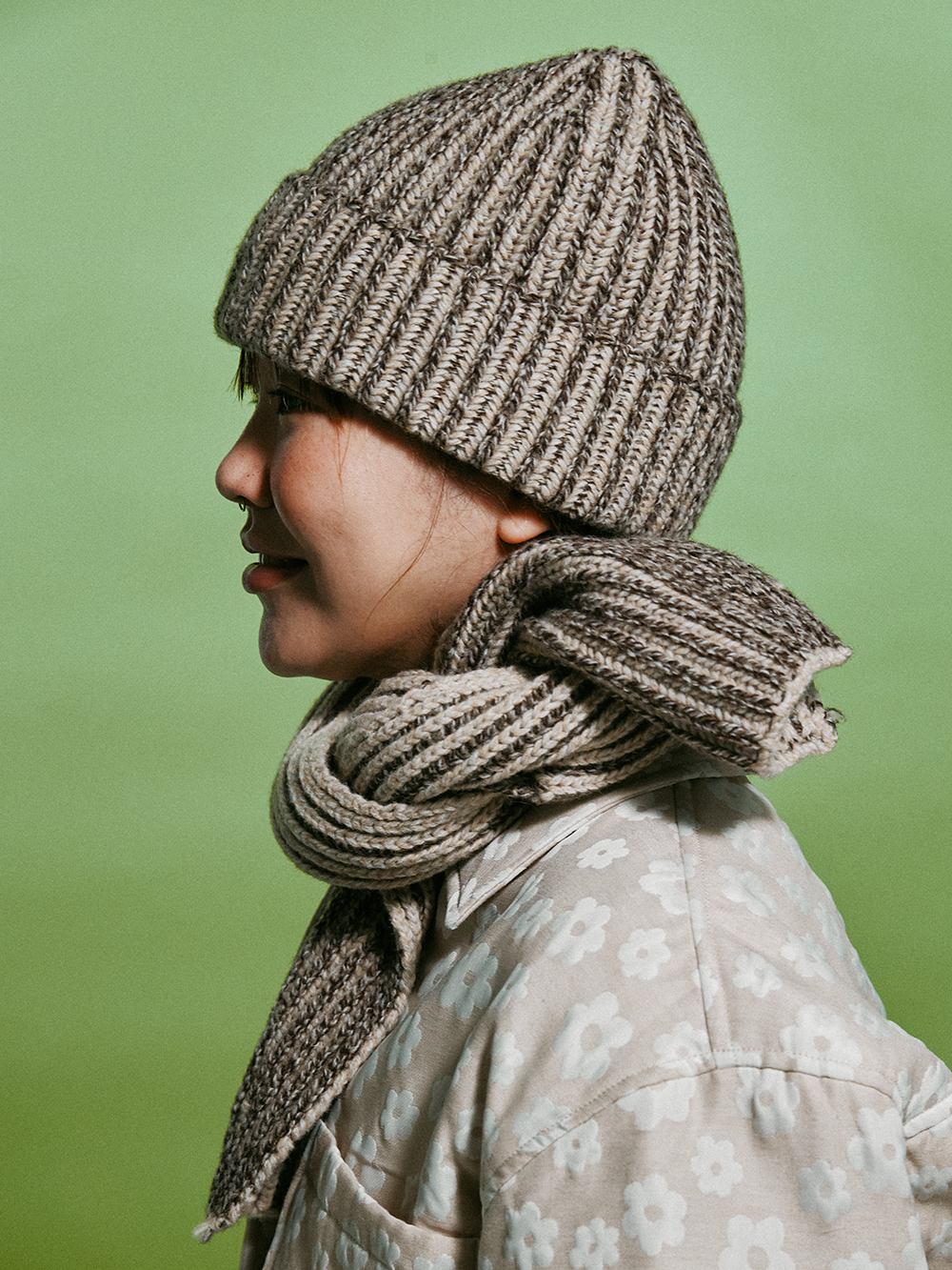 영오 Yb 리사이클 얀 니트 비니 브라운 | YOUNGOH | KREAM