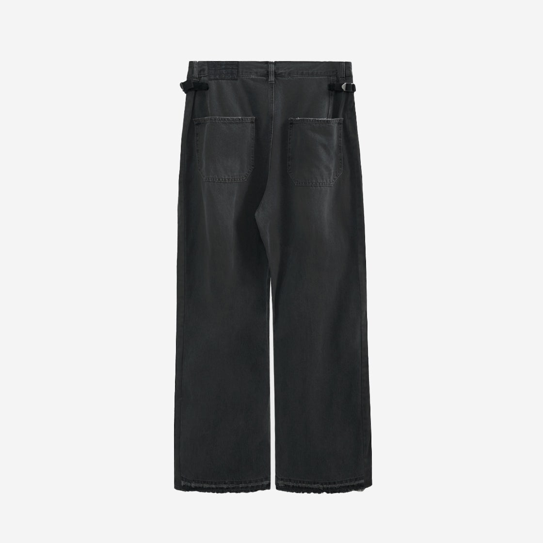 폴리테루 리빌드 고시마 데님 팬츠 타입 002 (테이프) 워시드 블랙 | Polyteru | KREAM