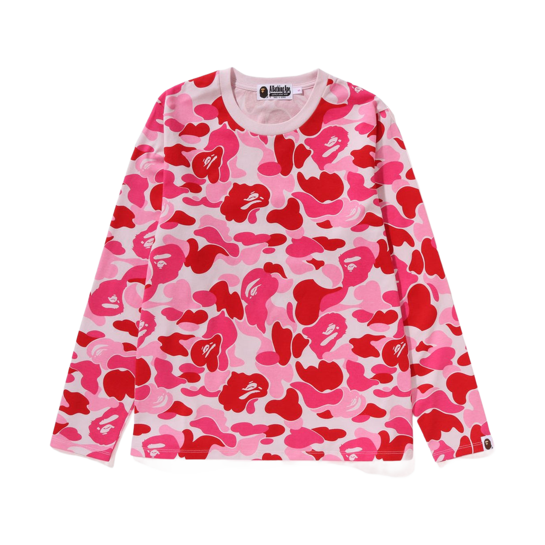 (W) 베이프 ABC 카모 롱슬리브 핑크 | BAPE | KREAM