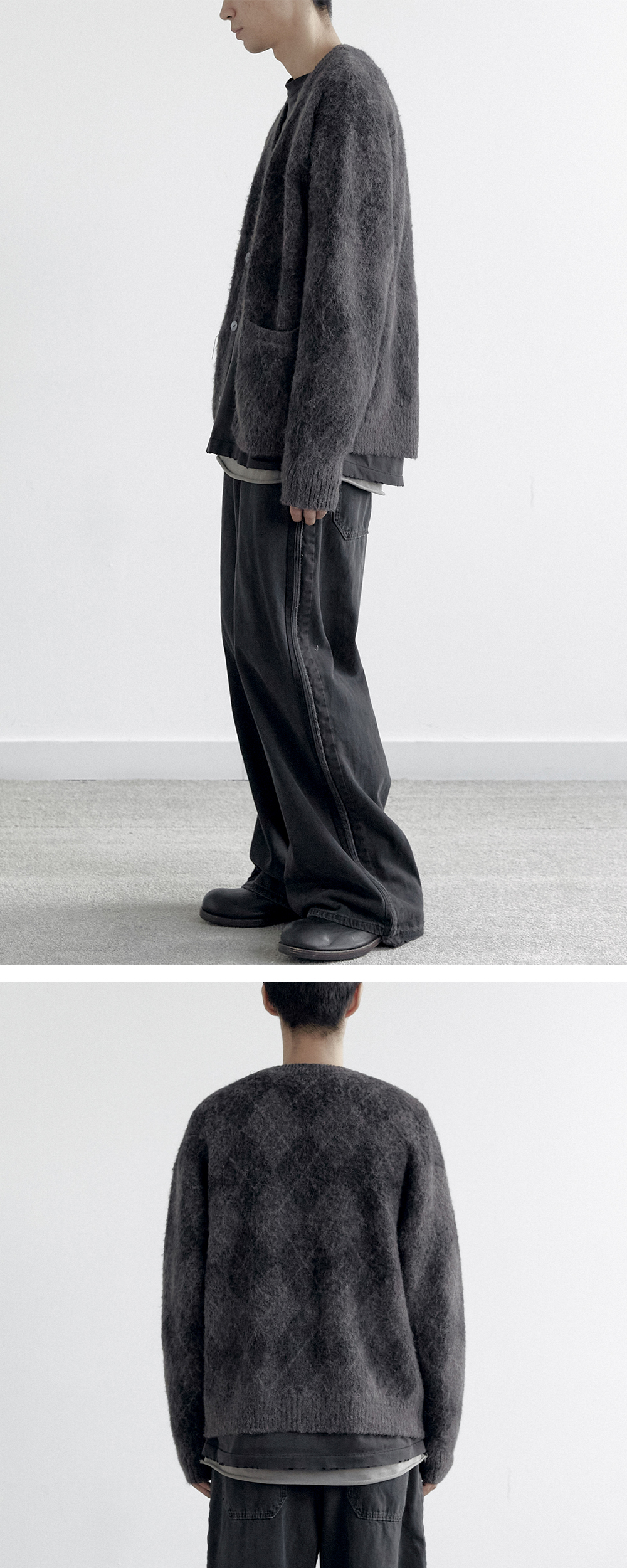 폴리테루 리빌드 고시마 데님 팬츠 타입 002 (테이프) 워시드 블랙 | Polyteru | KREAM