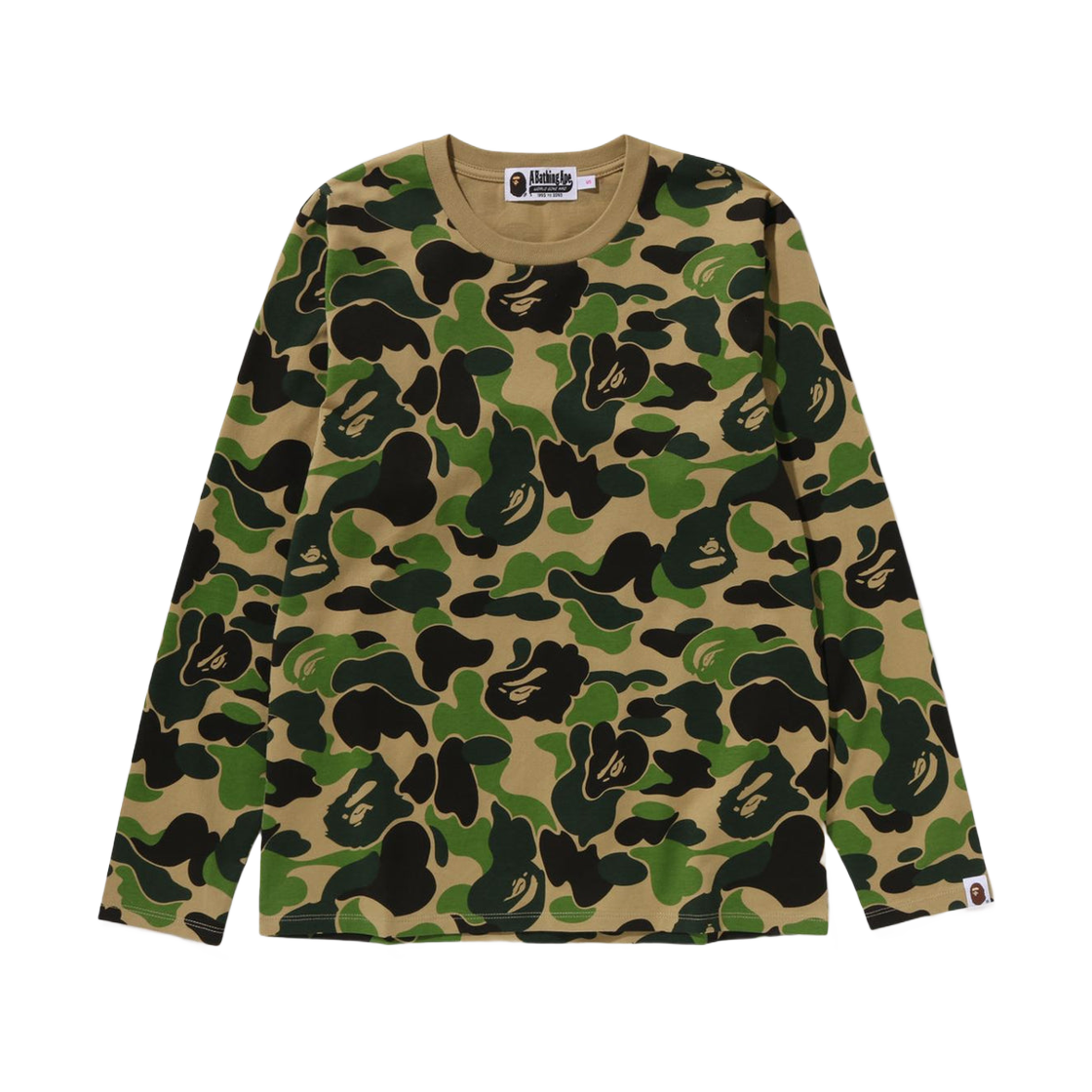(W) 베이프 ABC 카모 롱슬리브 그린 | BAPE | KREAM