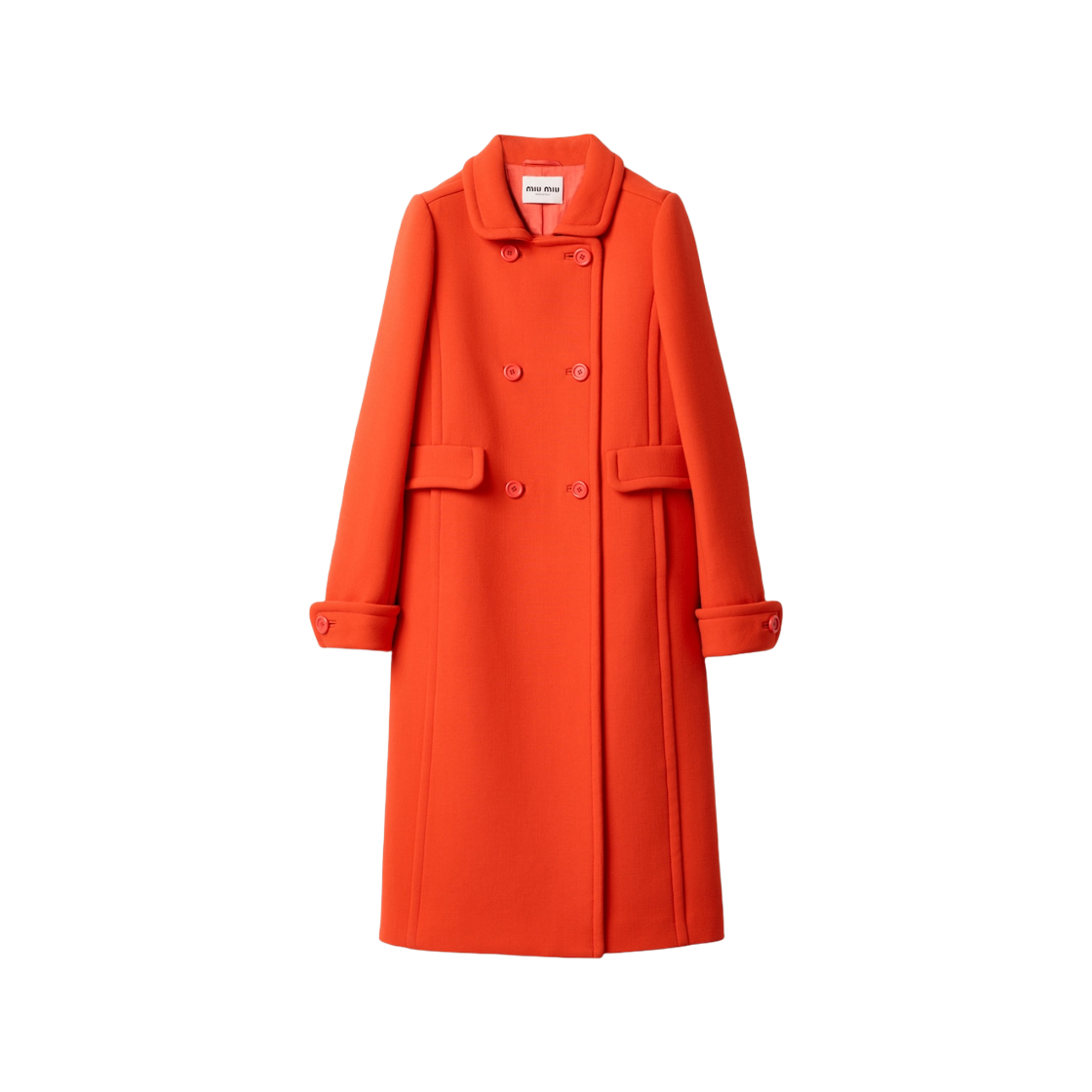 (W) 미우 미우 나테 토일 더블브레스티드 코트 라커 레드 | Miu Miu | KREAM