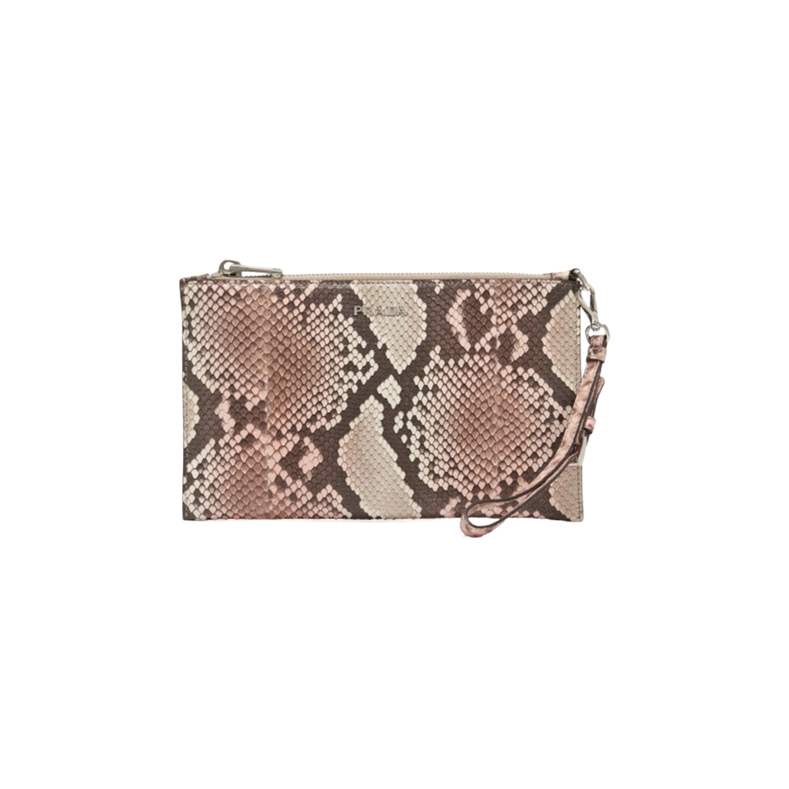 프라다 파이톤 스네이크 스킨 클러치 오키드 핑크 | Prada | KREAM