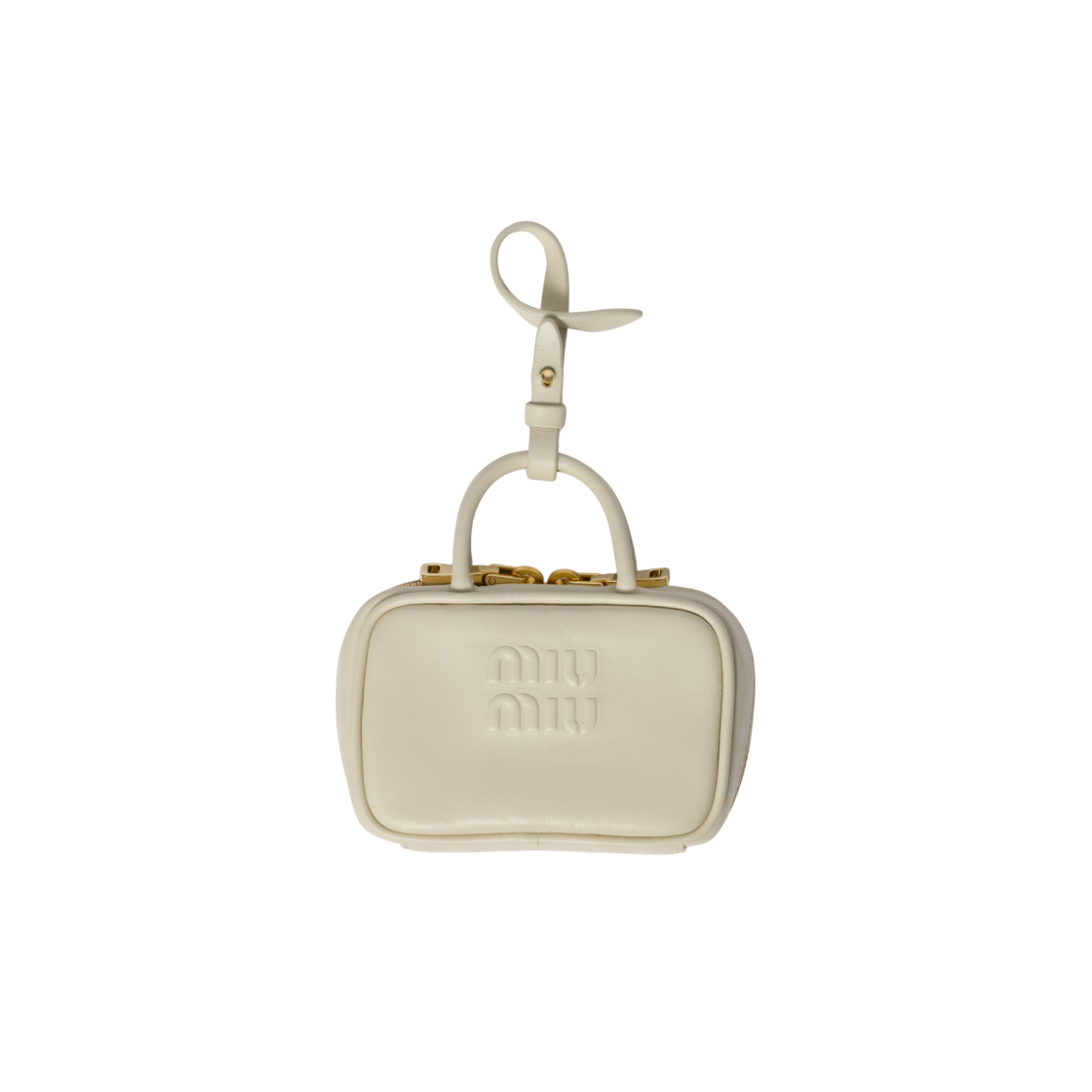 미우 미우 레더 트릭 초크 화이트 | Miu Miu | KREAM