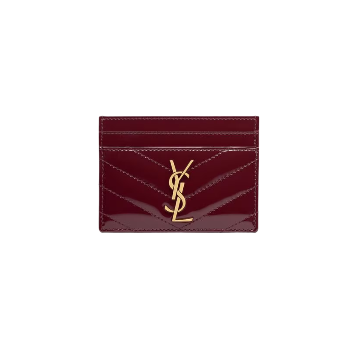 생로랑 카산드라 마테라쎄 카드 케이스 페이턴트 레더 다크 레드 와인 | Saint Laurent | KREAM