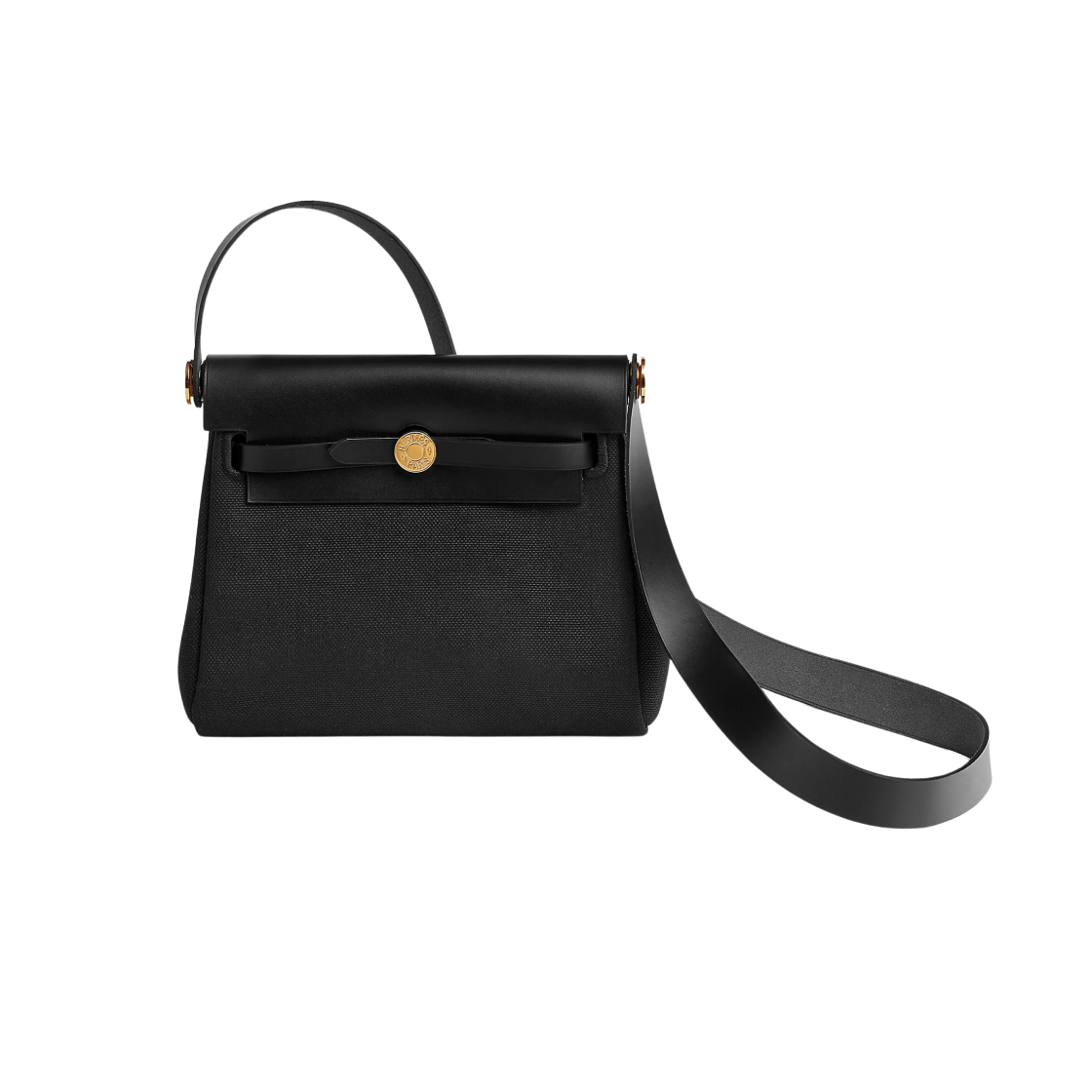 에르메스 에르백 집 20 백 르투르네 밀리터리 캔버스 헌터 카우하이드 & 골드 하드웨어 누아 누아 | Hermes | KREAM