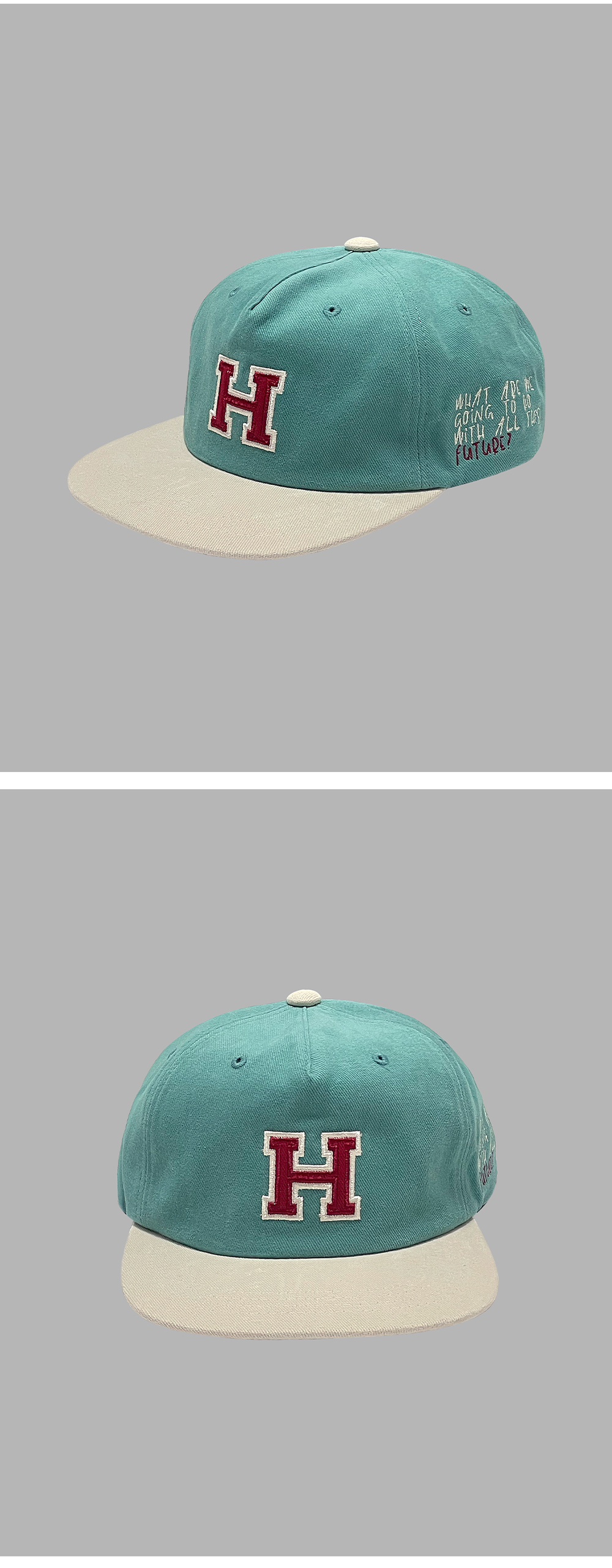휴이 H 패치 투톤 캡 민트 | Huey | KREAM