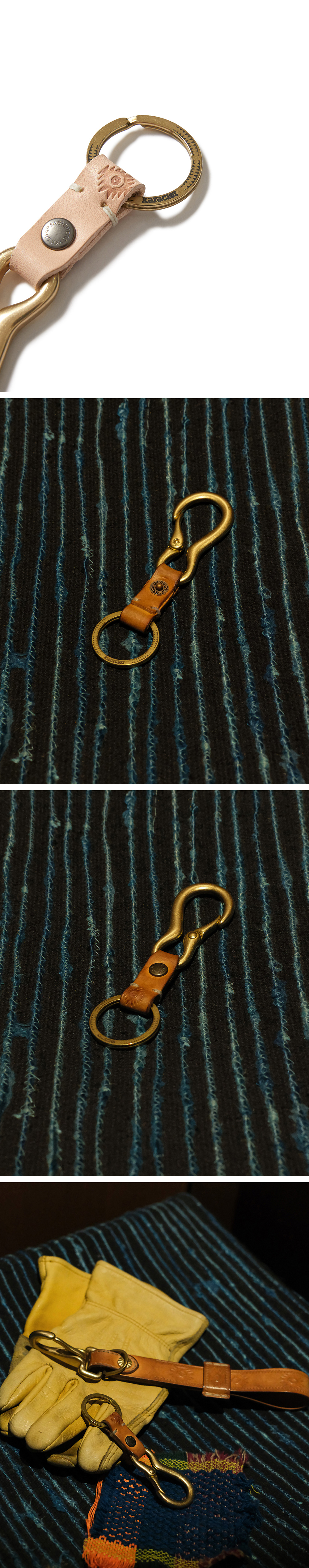 카락터 태그 레더 키 링 베지터블 내추럴 | Karactor | KREAM