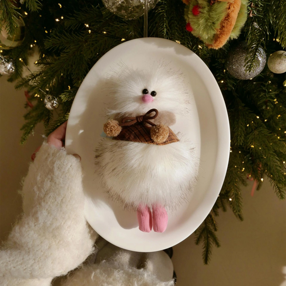 코지모지 키링 악세사리 윈터 체크 케이프 브라운 | Cosymosy | KREAM