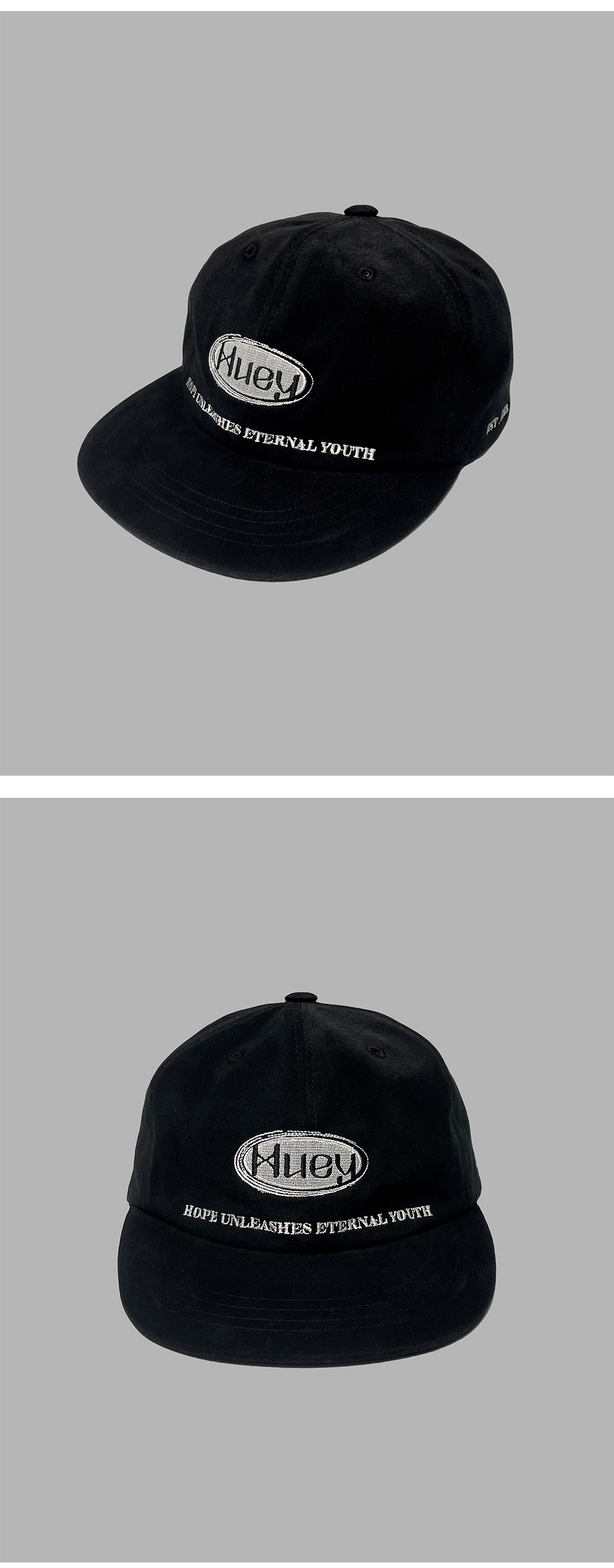 휴이 헤리티지 로고 캡 블랙 | Huey | KREAM