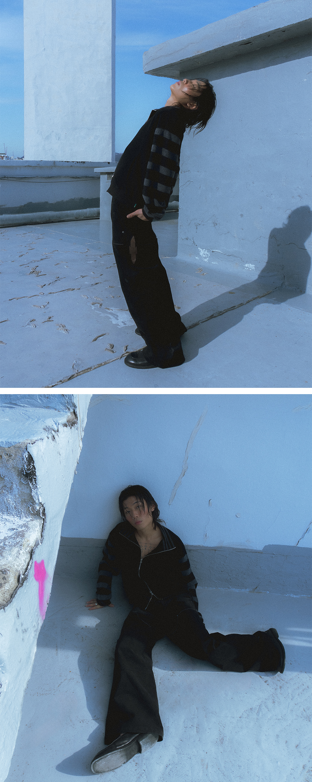 카락터 웨스턴 부츠 컷 워크 팬츠 블랙 | Karactor | KREAM