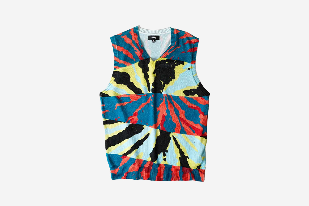 스투시 프린티드 스웨터 베스트 블루 | Hype Clothing | KREAM