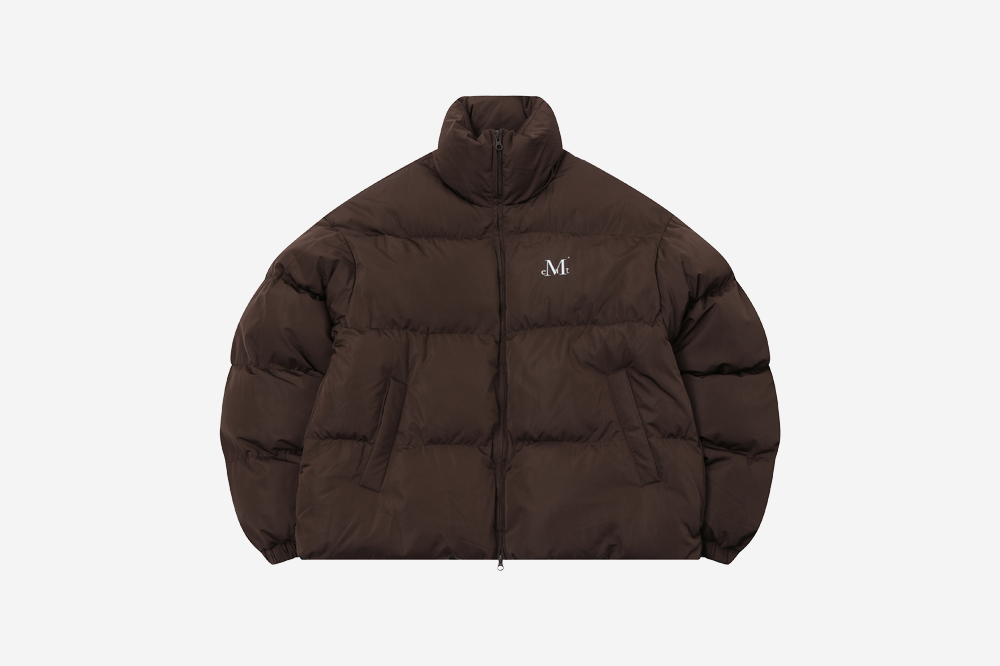 무센트 헤프 하이넥 시그니처 웰론 패딩 4디바이드 브라운 | MUCENT | KREAM