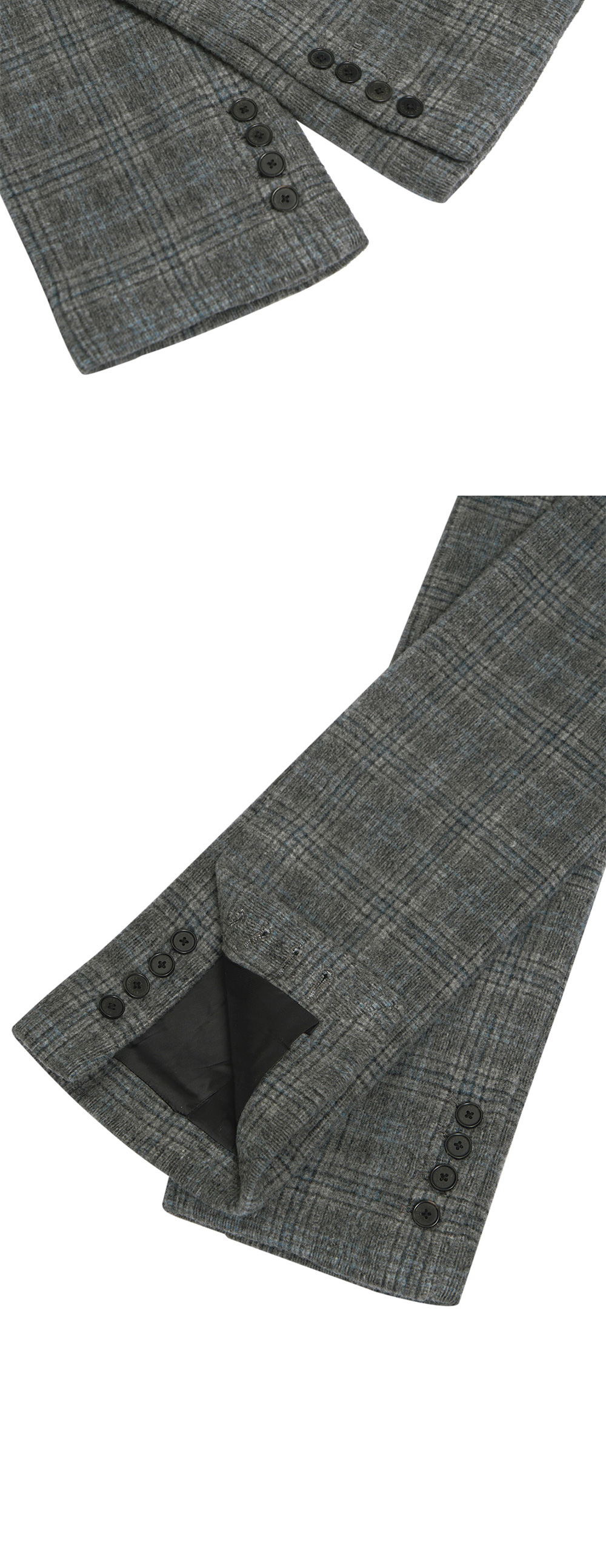 에스티유 체크 슬리브 머플러 그레이 | STU | KREAM