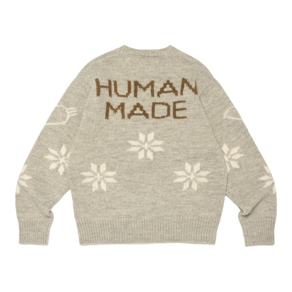 휴먼 메이드 스노우플레이크 니트 스웨터 그레이 | Human Made | KREAM