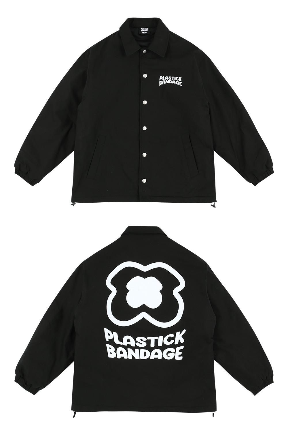 플라스틱 밴디지 PB 로고 윈터 코치 자켓 블랙 | Plastick Bandage | KREAM
