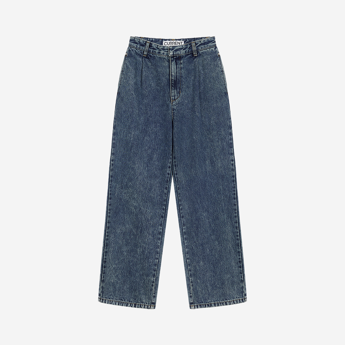 커렌트 미드라이즈 스노우 워싱 데님 인디고 블루 | CURRENT | KREAM