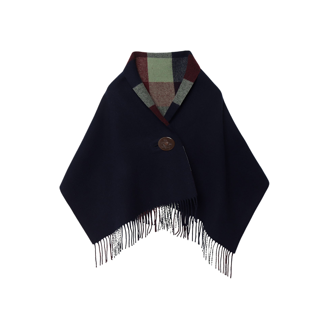 비비안 웨스트우드 럼버잭 리버시블 버튼 울 스톨 네이비 | Vivienne Westwood | KREAM