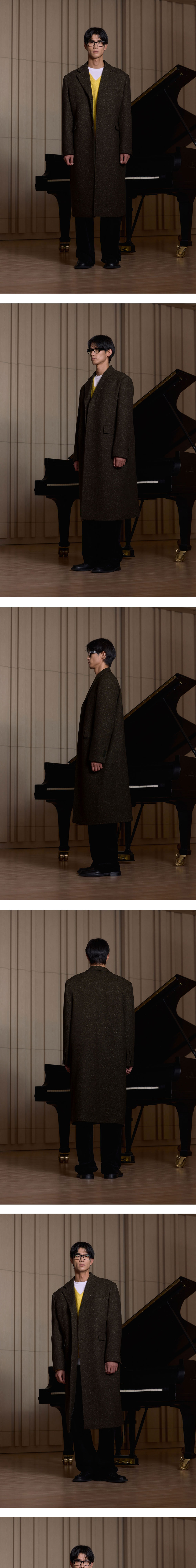 에스티유 백 버튼 싱글 코트 브라운 | STU | KREAM