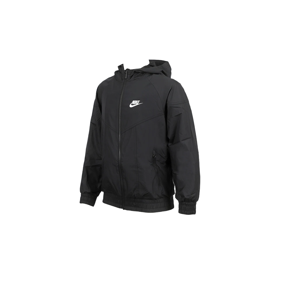 (키즈) 나이키 NSW 윈드러너 후드 자켓 블랙 화이트 | Nike | KREAM