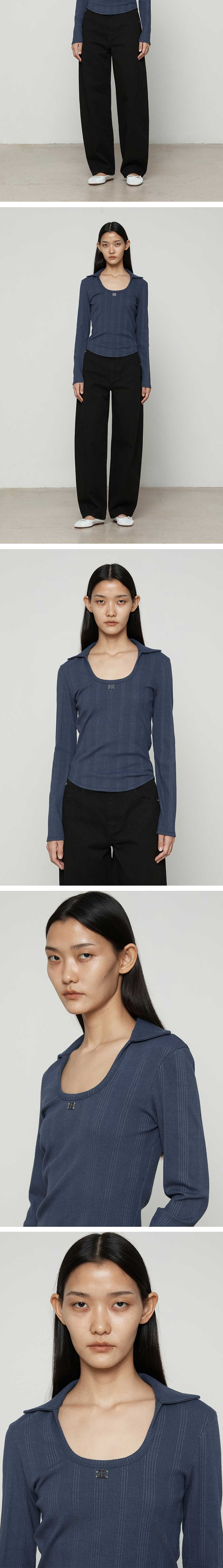 커렌트 카라 유넥 롱슬리브 블루 | CURRENT | KREAM