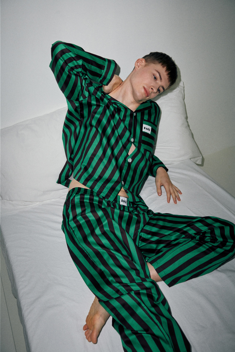 폴리 파자마 세트 포레스트 그린 | Foli | KREAM