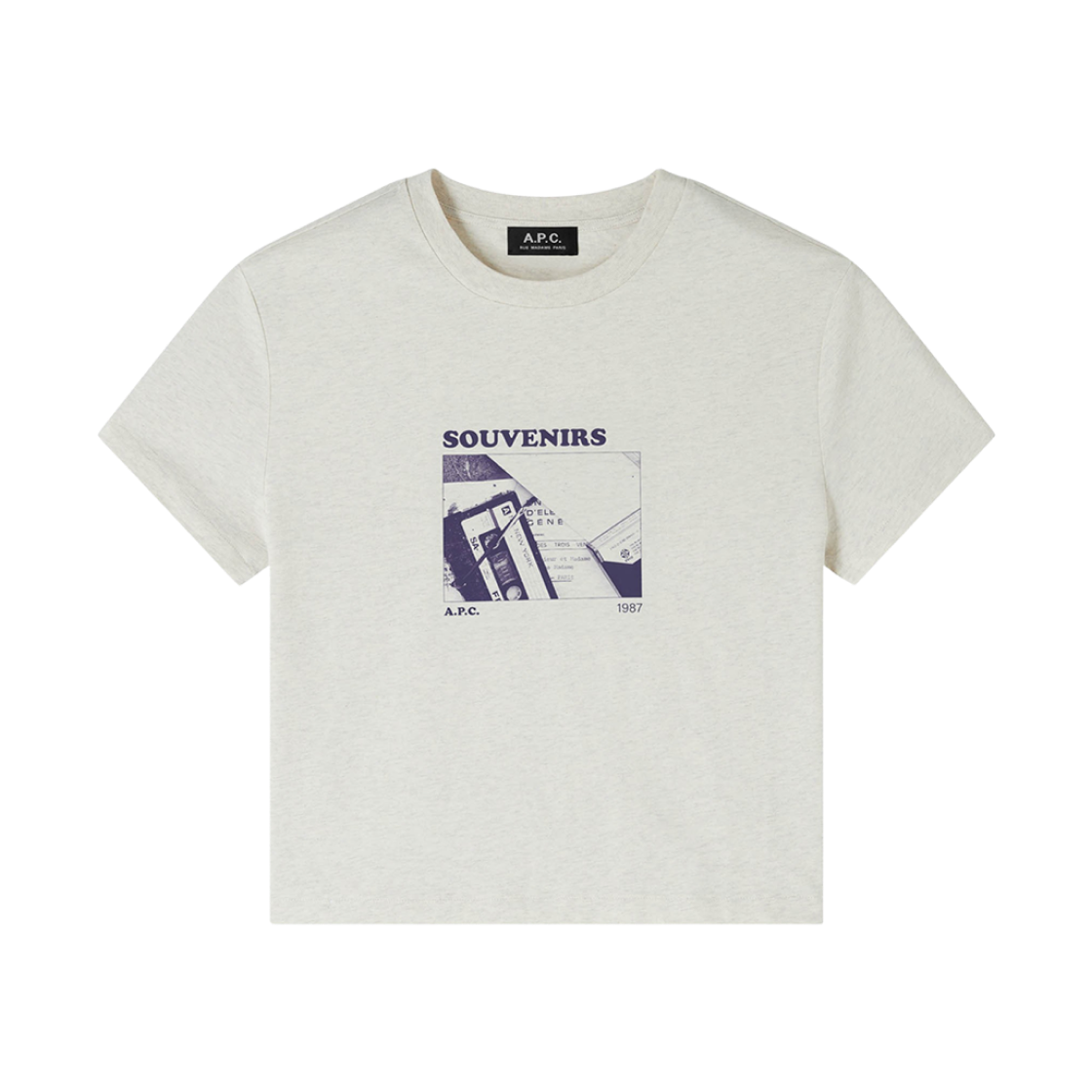(W) 아페쎄 카세트 티셔츠 헤더 에크루 | A.P.C. | KREAM