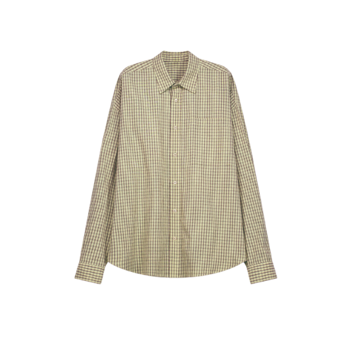 디엔에스알 오버사이즈 스몰 체크 셔츠 베이지 | DNSR | KREAM
