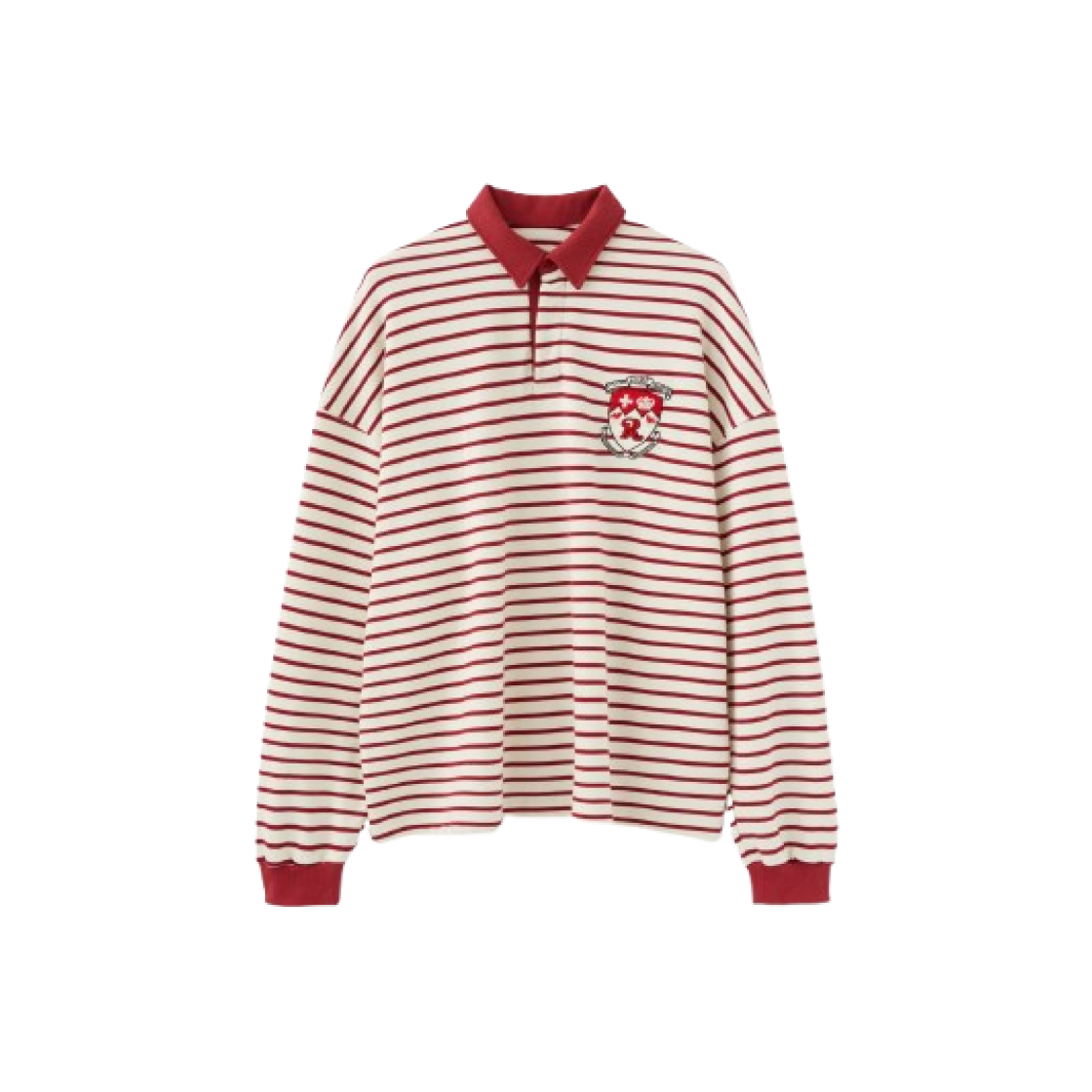 디엔에스알 스트라이프 폴로 셔츠 레드 | DNSR | KREAM