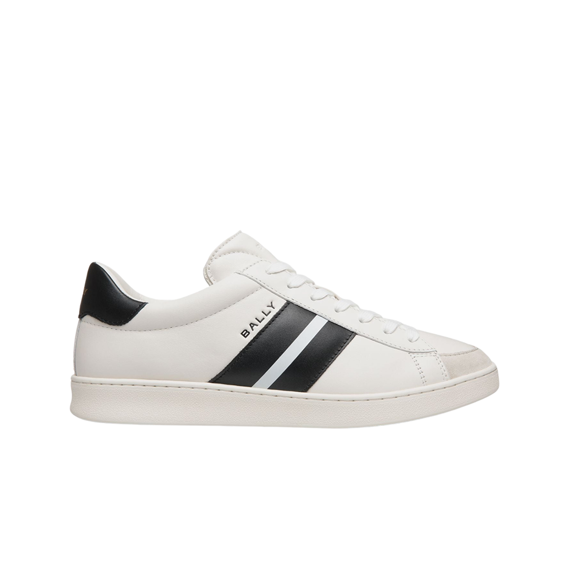 발리 티아고 레더 테니스 스니커즈 화이트 블랙 | Bally | KREAM