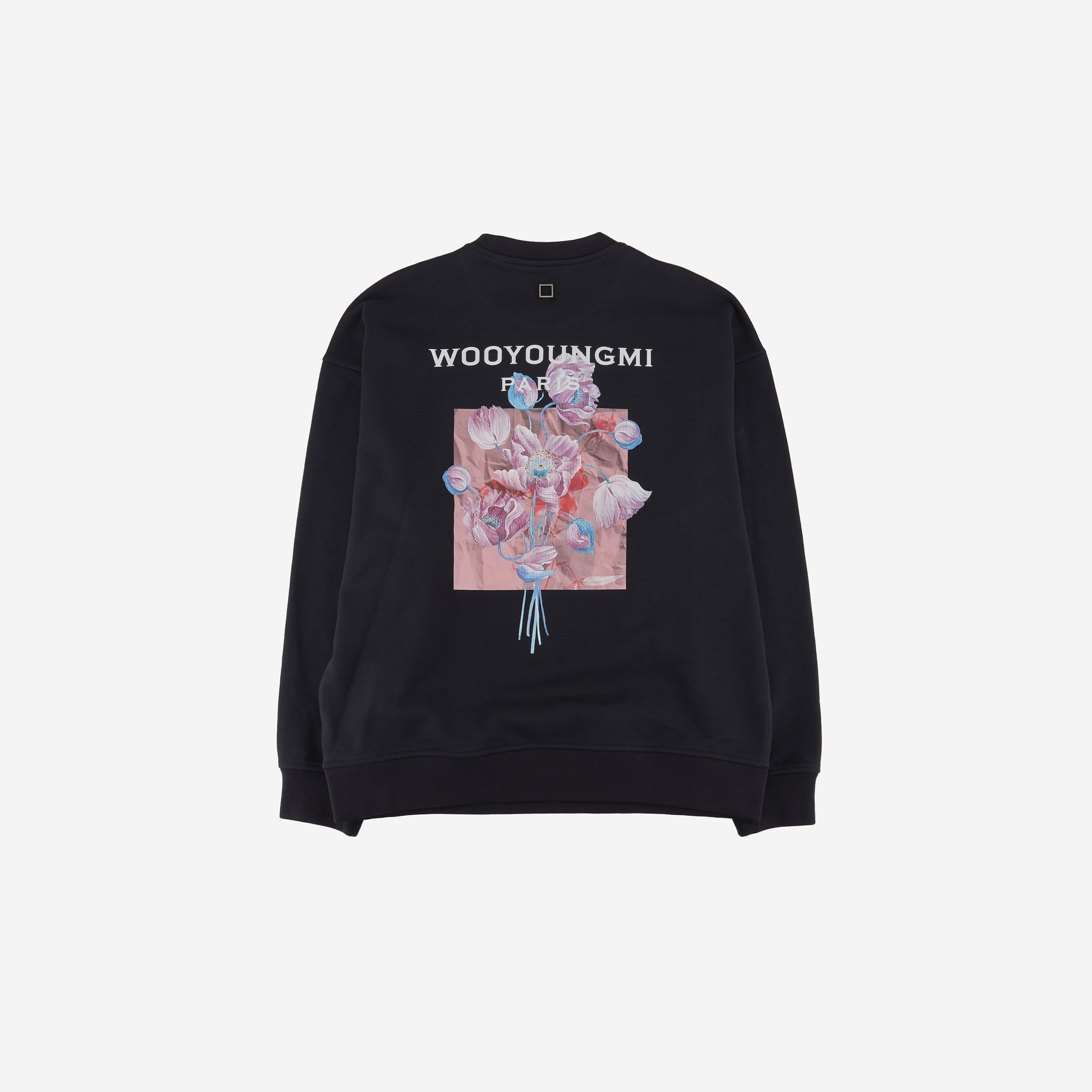 우영미 3D 플라워 백로고 스웨트셔츠 네이비 - 24FW | KREAM