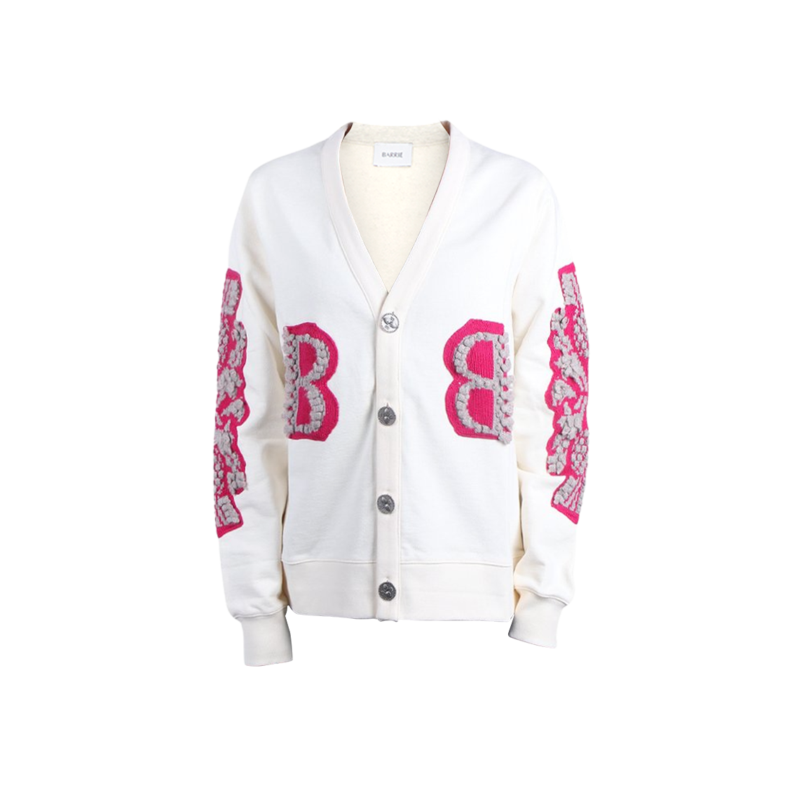 (W) 배리 로고 캐시미어 가디건 아이보리 | Barrie | KREAM