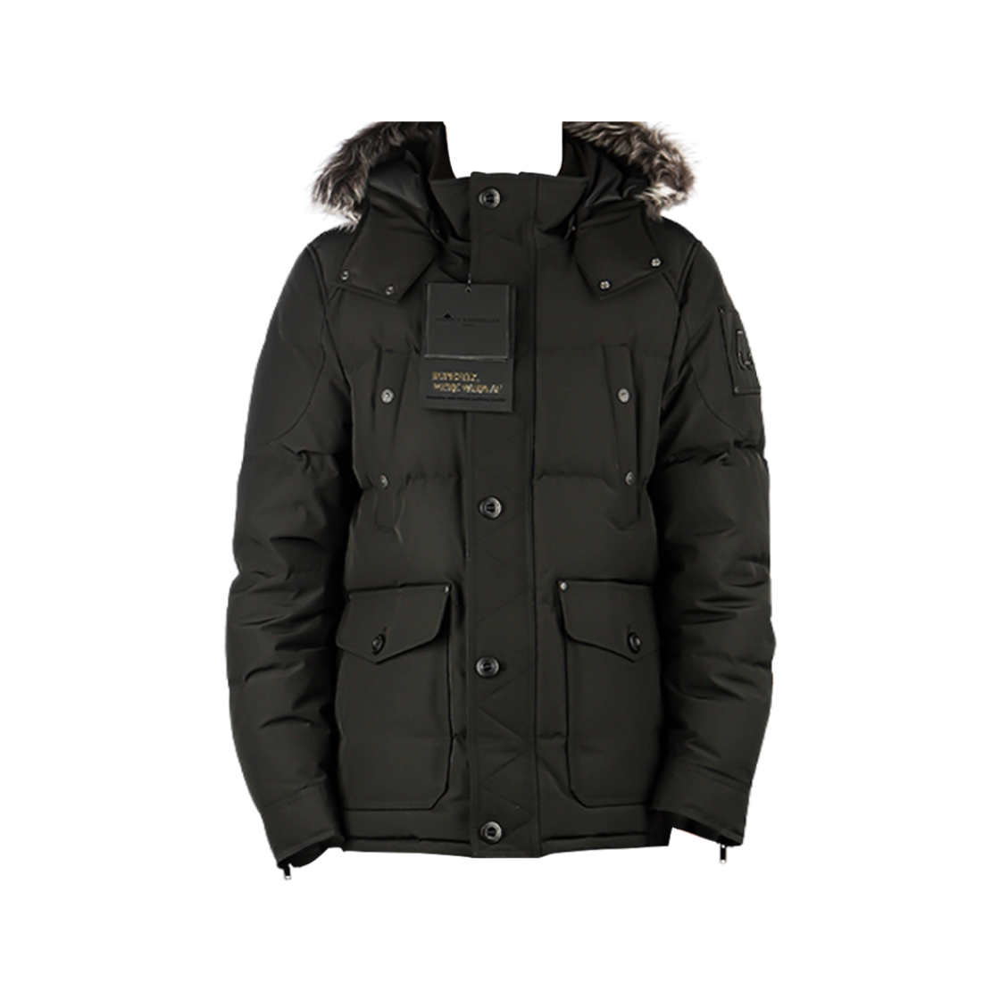 무스너클 라운드 아일랜드 자켓 블랙 | Moose Knuckles | KREAM